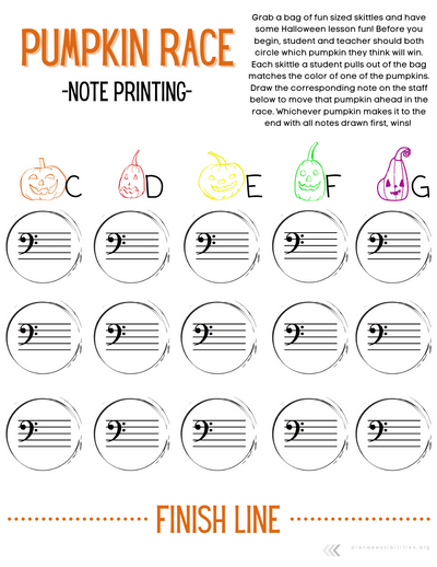 This Halloween’s Pumpkin Racing – Piano Possibilities